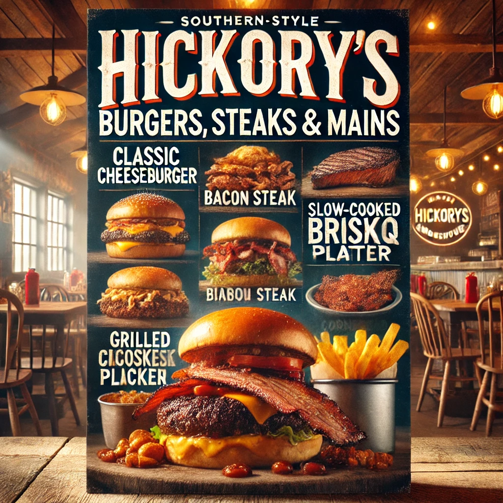 Hickorys July Updated 2025 Menu Prices - Menu Spot UK